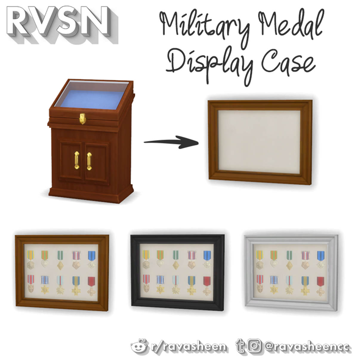 RAVASHEEN - Military Medal Display Case
