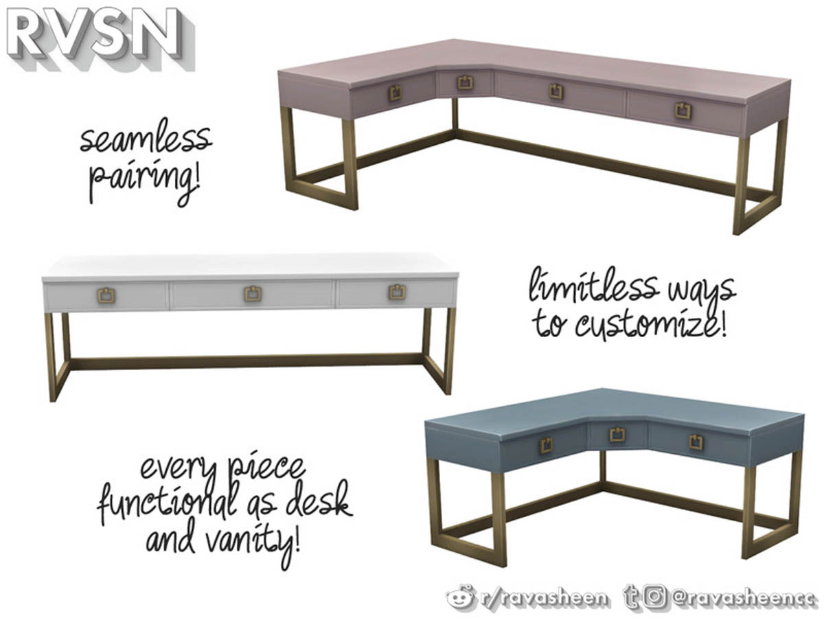 RAVASHEEN - Social Distancing Desk & Vanity